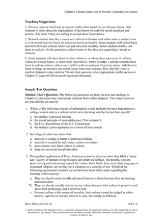 Ethics for Life: Cultural Relativism and Moral Philosophy Insights | PDF