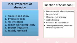 Preparation and formulation of shampoos | PPTX