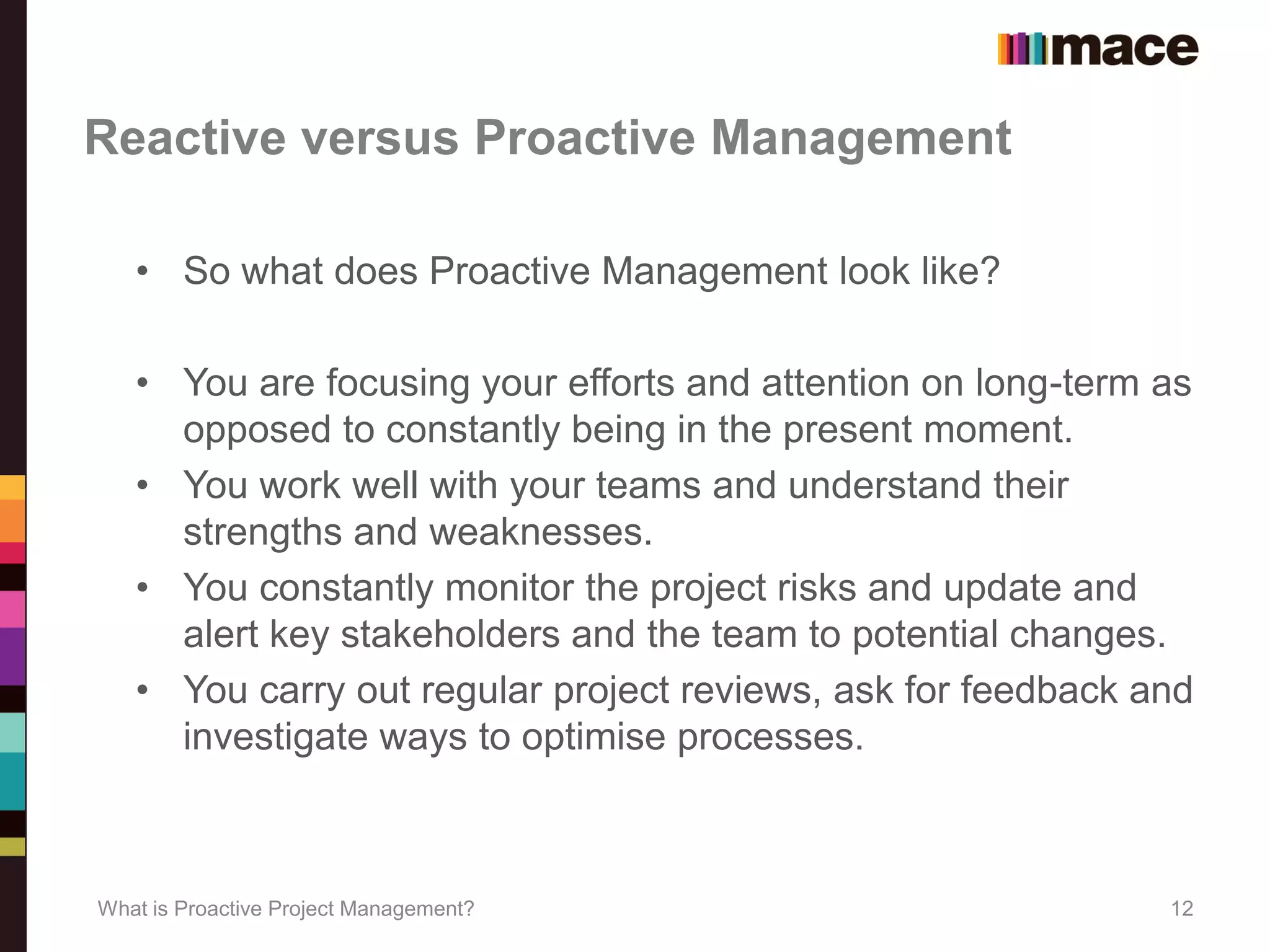What is proactive project management? | PDF | Business and Finance
