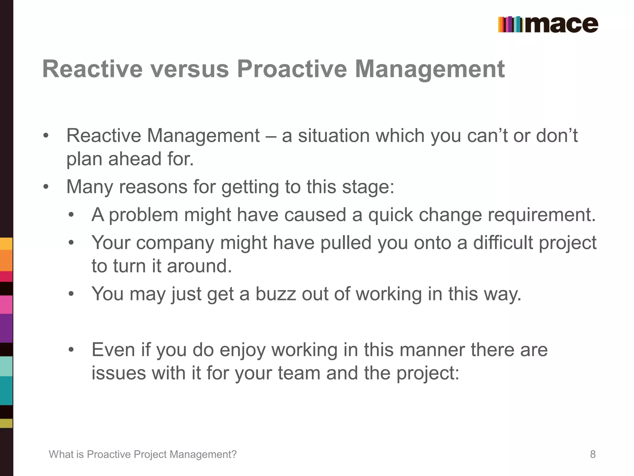What is proactive project management? | PDF