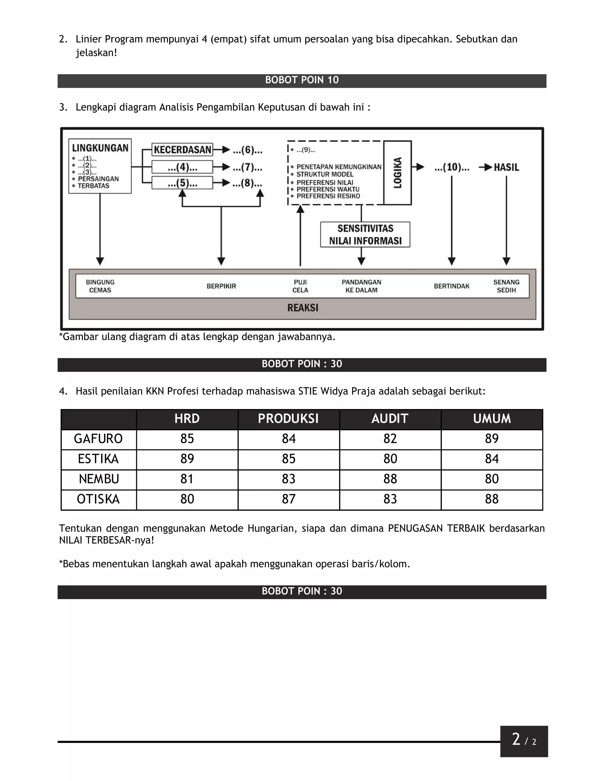 Soal UTS Kelas F | PDF