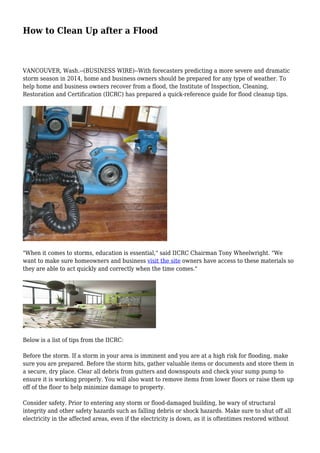 How to Clean Up after a Flood | PDF