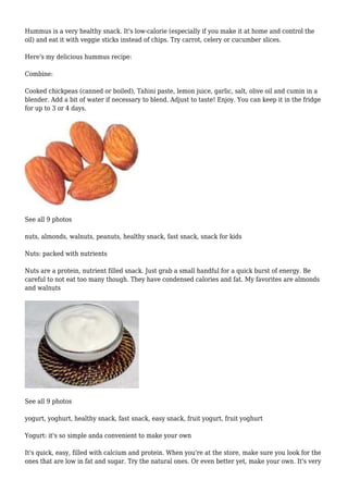 Top 10 Healthy Snacks | PDF