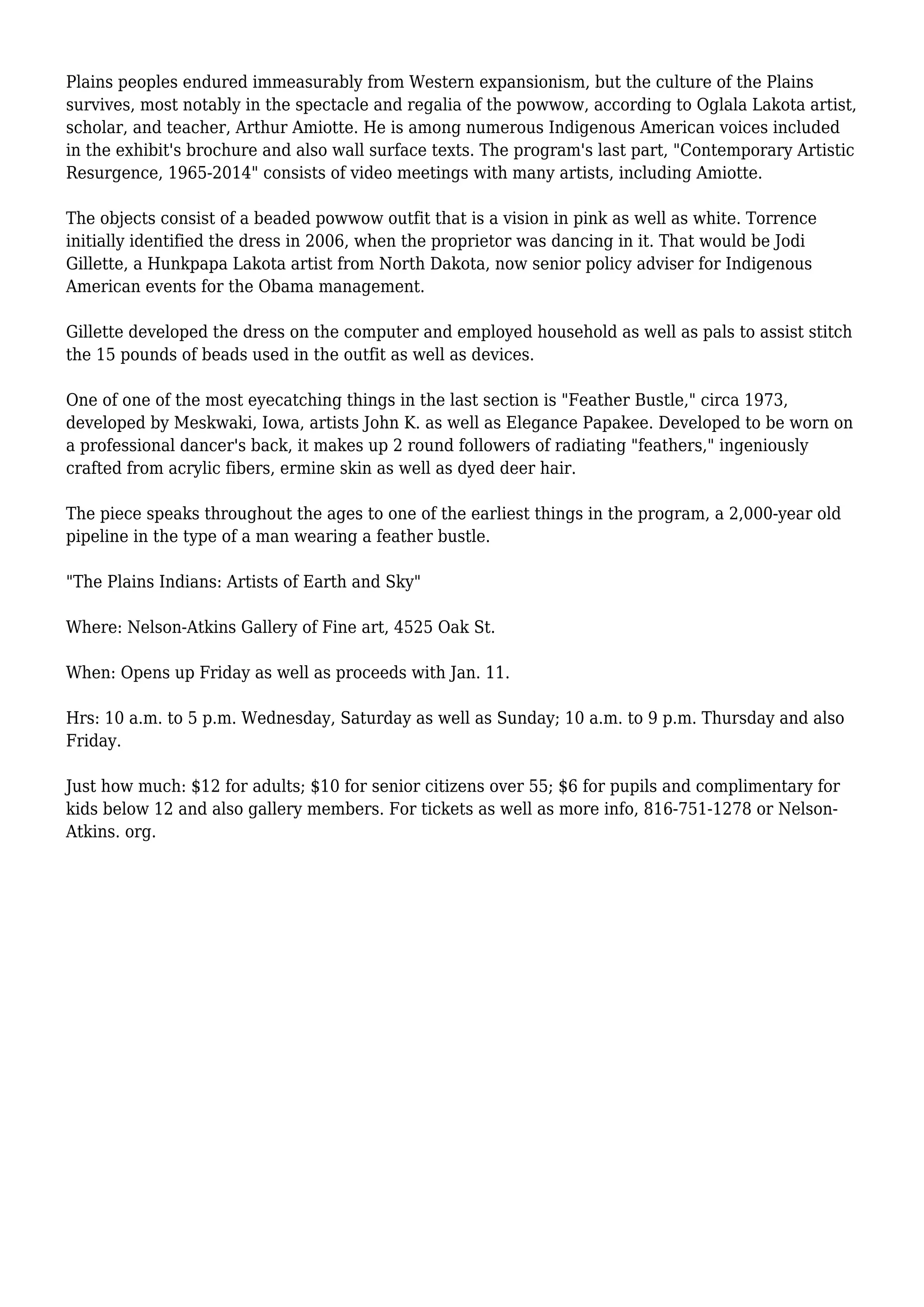 ‘Plains Indians: Artists of Earth and Sky’ illumines an exhibit of ...