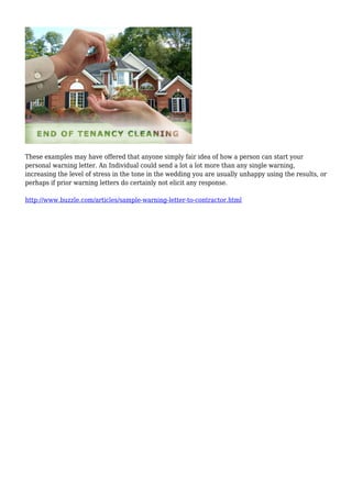 Sample Warning Letter to Contractor | PDF