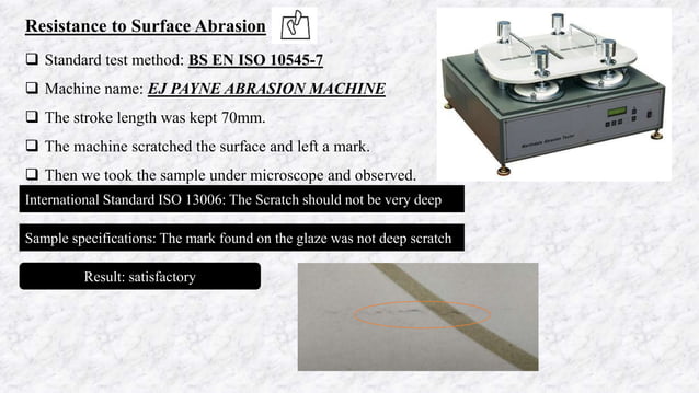 Specifications of a glazed ceramic tile | PPTX | Physics | Science