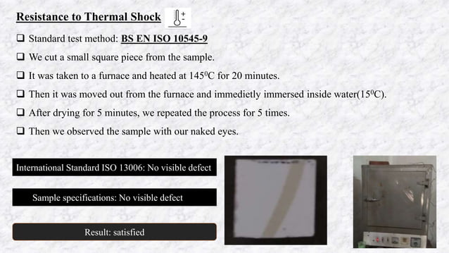 Specifications of a glazed ceramic tile | PPTX | Physics | Science