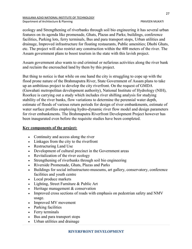 RIVER FRONT DEVELOPMENT | PDF