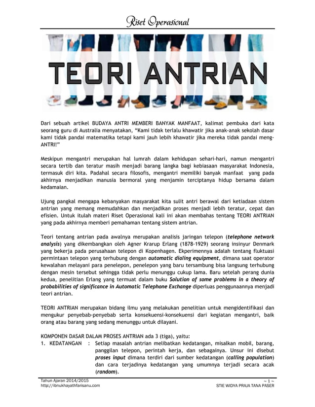 Teori Antrian | PDF