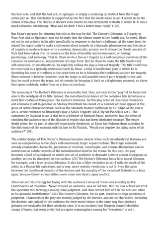 Play doctor, doctor death: Shaw, Ibsen, and modern tragedy. | PDF