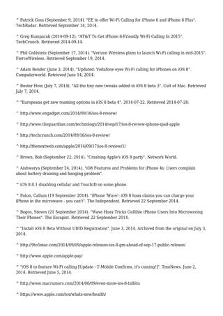 iOS 8 | PDF | Operating Systems | Computer Software and Applications