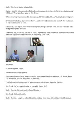 The murder of Lanny Horwitz | PDF