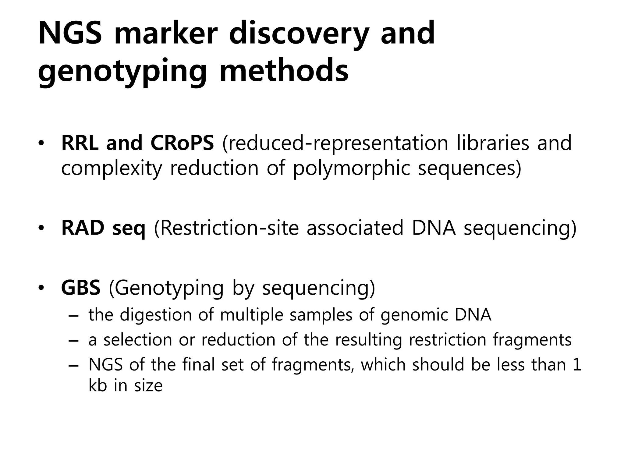 GBS: Genotyping by sequencing | PPTX