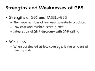 GBS: Genotyping by sequencing | PPT