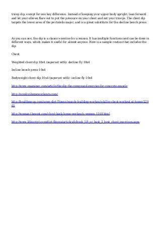 Dip: the compound exercise for concrete muscle - San Jose Quick Workouts