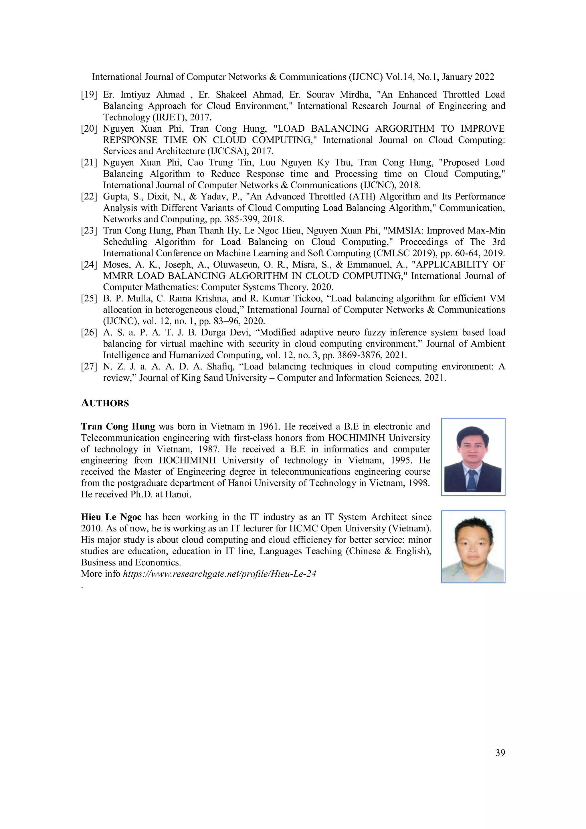 Ita The Improved Throttled Algorithm Of Load Balancing On Cloud Computing Pdf 6261