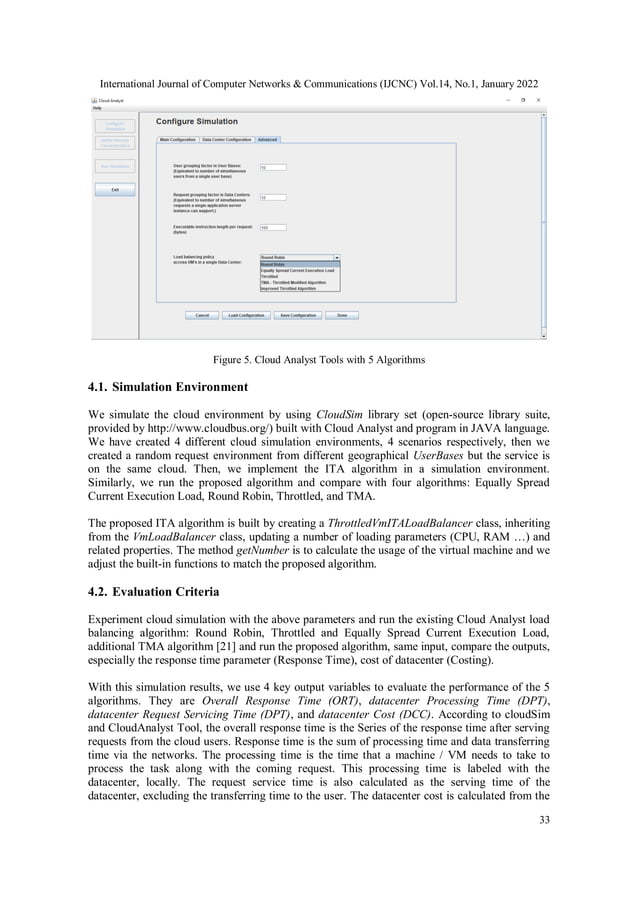 ITA: THE IMPROVED THROTTLED ALGORITHM OF LOAD BALANCING ON CLOUD COMPUTING | PDF