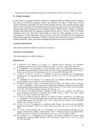 Adaptive Random Spatial based Channel Estimation (ARSCE) for Millimeter Wave MIMO System | PDF