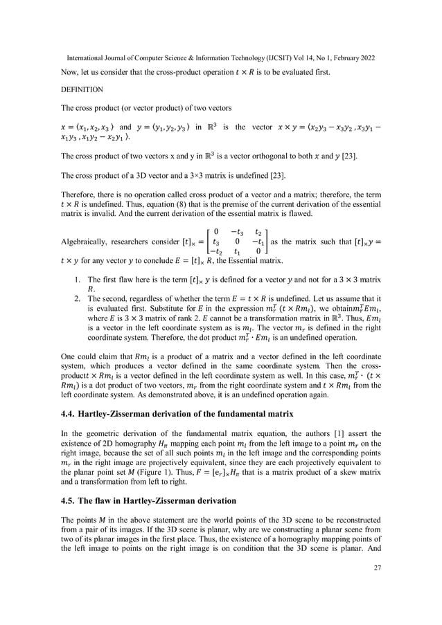 Shortcomings and Flaws in the Mathematical Derivation of the ...