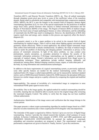 ENCRYPTION BASED WATERMARKING TECHNIQUE FOR SECURITY OF MEDICAL IMAGE | PDF