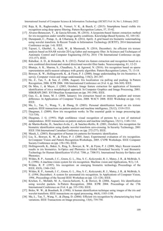 FEATURE EXTRACTION METHODS FOR IRIS RECOGNITION SYSTEM: A SURVEY | PDF