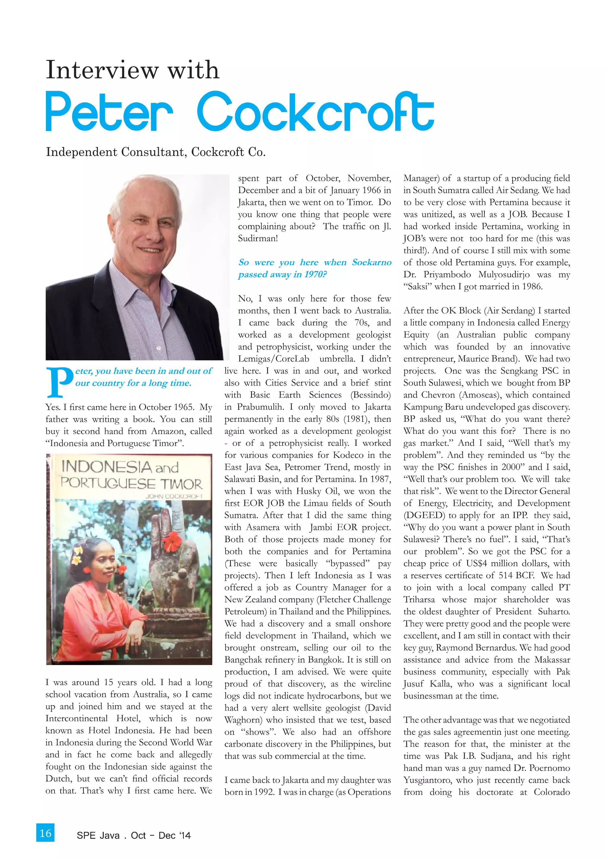 Peter Cockcroft interview October 2014 | PDF