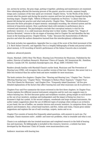 Annotated bibliography on musician wellness. | PDF