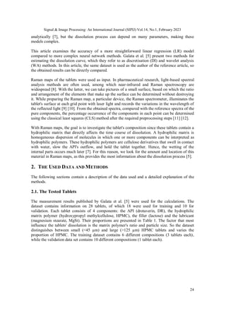 Evaluating the Accuracy of a Linear Regression Model in Predicting the Dissolution of Tablets ...