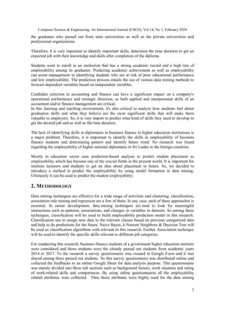 DATA MINING FOR STUDENTS’ EMPLOYABILITY PREDICTION | PDF