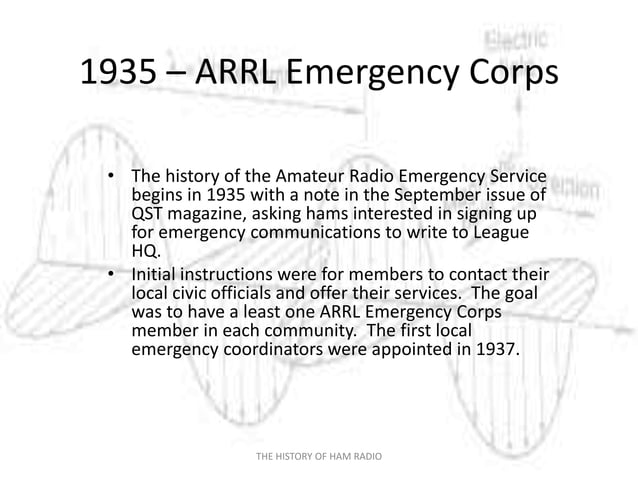 Histor y of HAM Radio presentation slide | PPT
