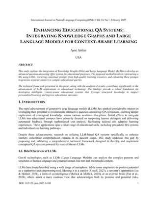 ENHANCING EDUCATIONAL QA SYSTEMS INTEGRATING KNOWLEDGE GRAPHS AND LARGE LANGUAGE MODELS FOR ...
