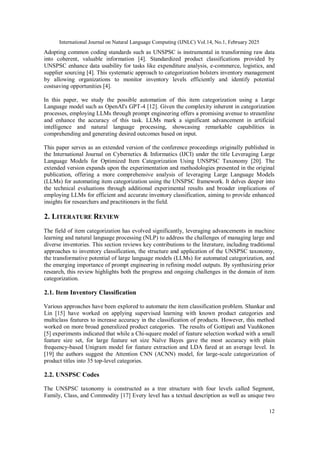 INVENTORY CLASSIFICATION WITH AI: EVALUATING HOW LARGE LANGUAGE MODELS ENHANCE CATEGORIZATION ...