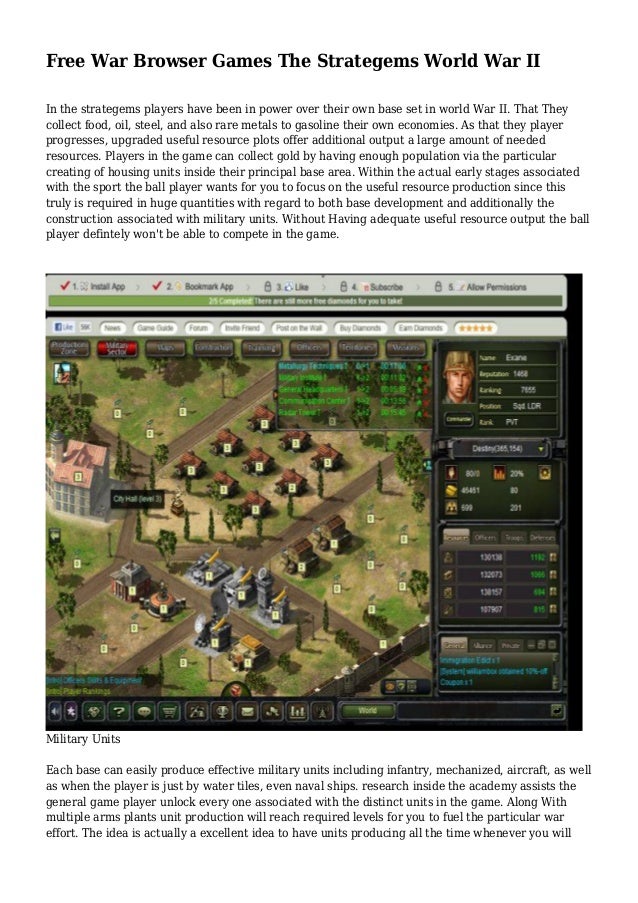 Free War Browser Games The Strategems World War II