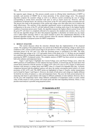 A cost effective computational design of maximum power point tracking ...