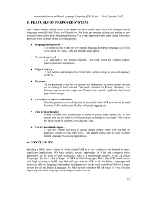 Named Entity Recognition using Hidden Markov Model (HMM) | PDF