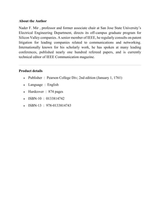 Solution Manual for Computer and Communication Networks, 2/E Nader F ...