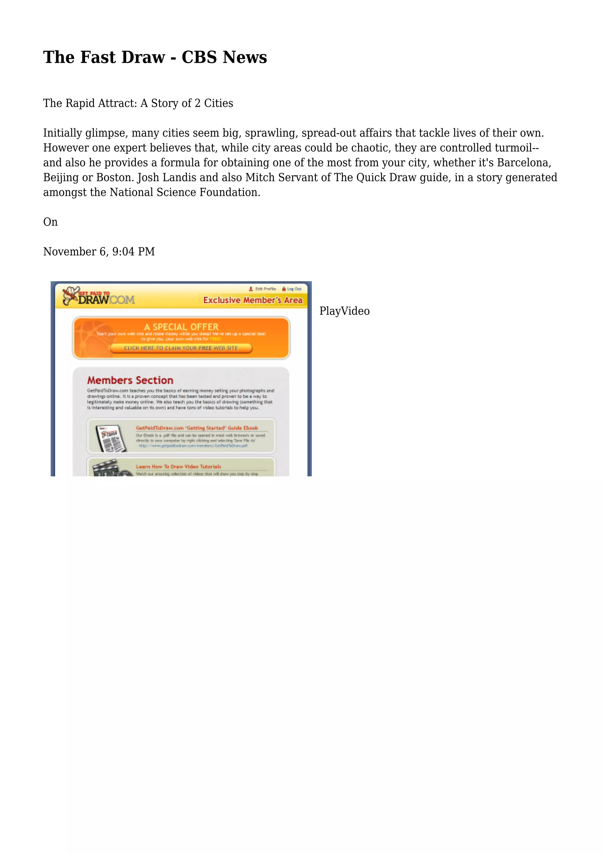 The Fast Draw - CBS News | PDF