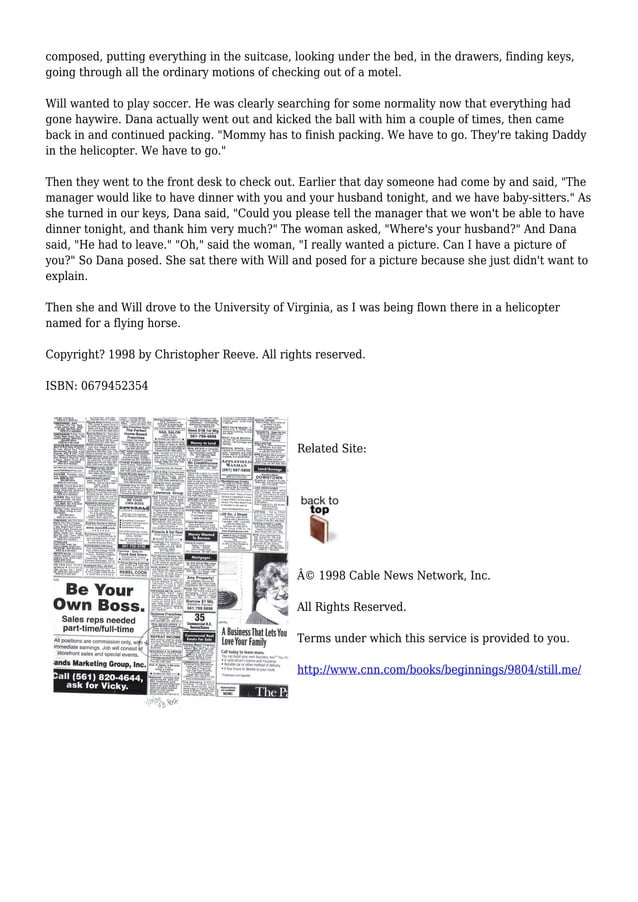 CNN - Books: "Still Me" by Christopher Reeve | PDF | Sailing | Sports