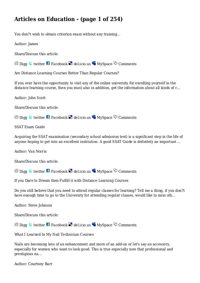 Articles on Education - (page 1 of 254)