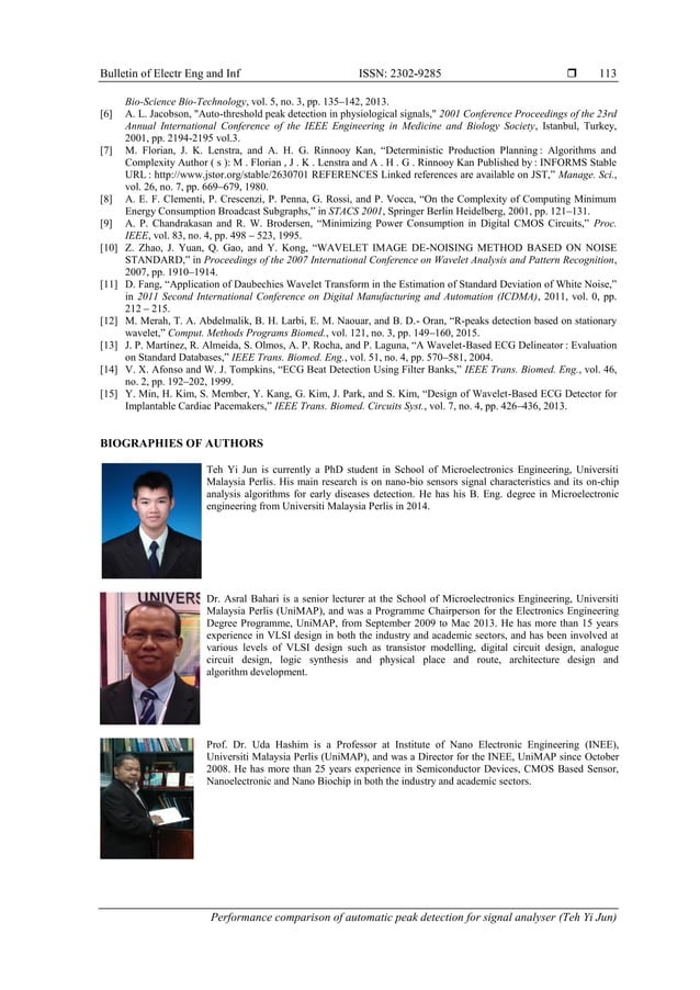 Performance Comparison Of Automatic Peak Detection For Signal Analyser Pdf Computer Software