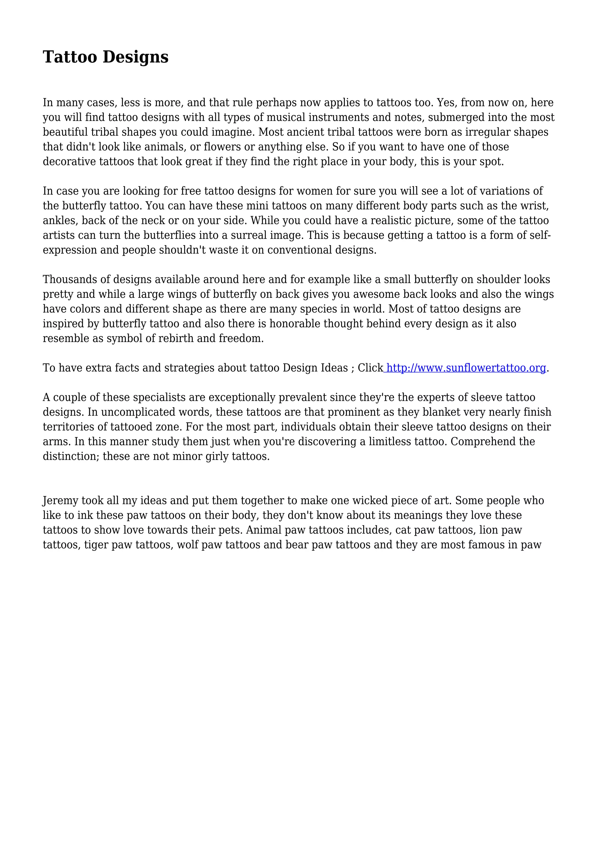 Tattoo Designs | PDF