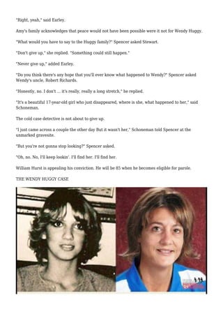 Wendy Huggy, Amy Hurst missing: Could Florida cold cases be connected ...