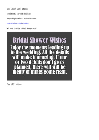 Bridal Shower Card Messages | PDF