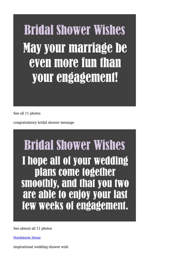Bridal Shower Card Messages | PDF
