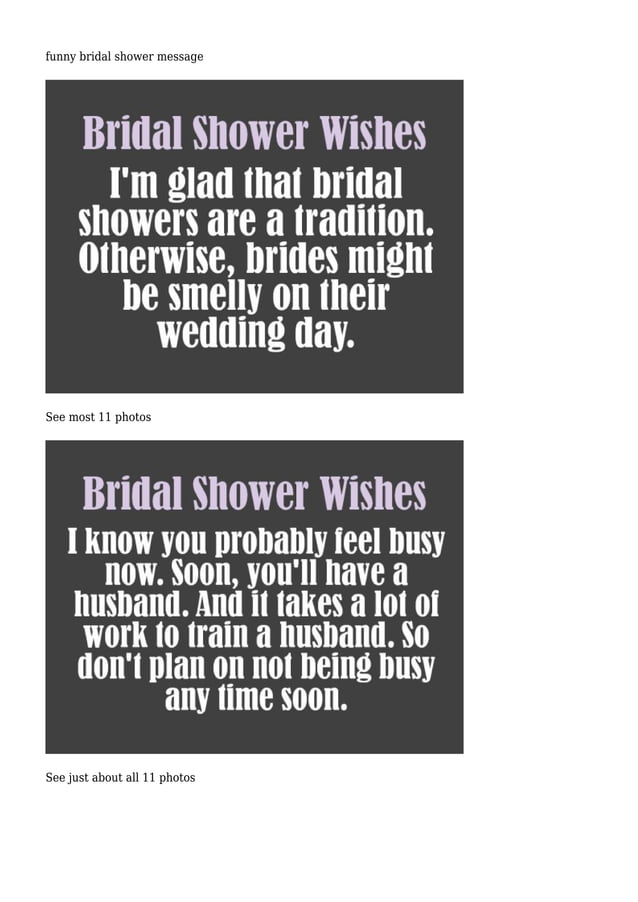 Bridal Shower Card Messages | PDF