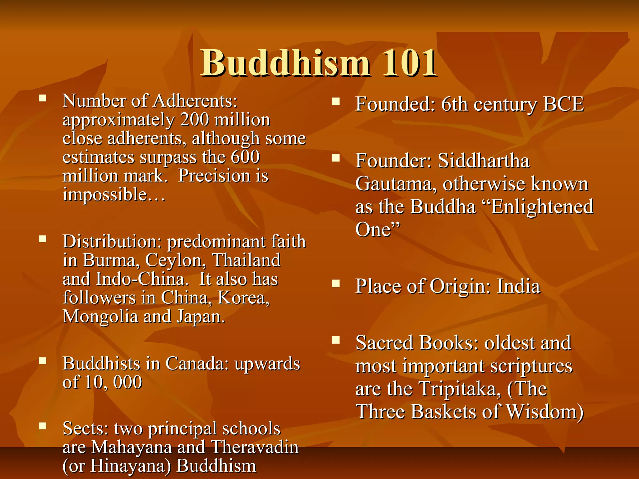 Introduction to Buddhism | PPT