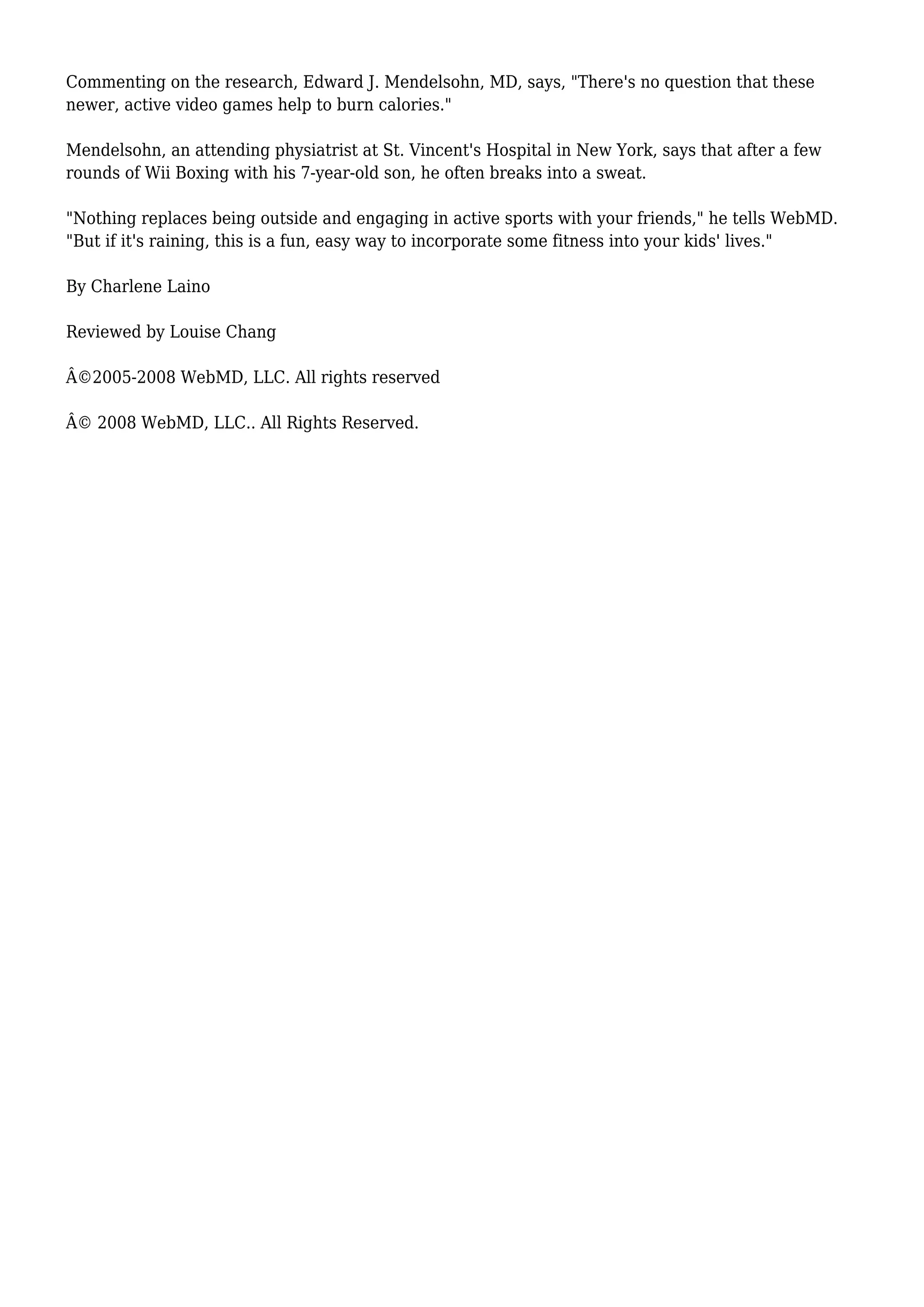 Kids Feel the Burn with Virtual Exercise | PDF