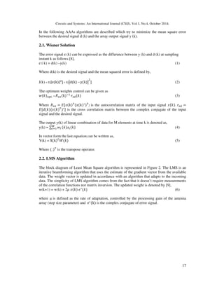 PERFORMANCE EVALUATION OF ADAPTIVE ARRAY ANTENNAS IN COGNITIVE RELAY NETWORK | PDF