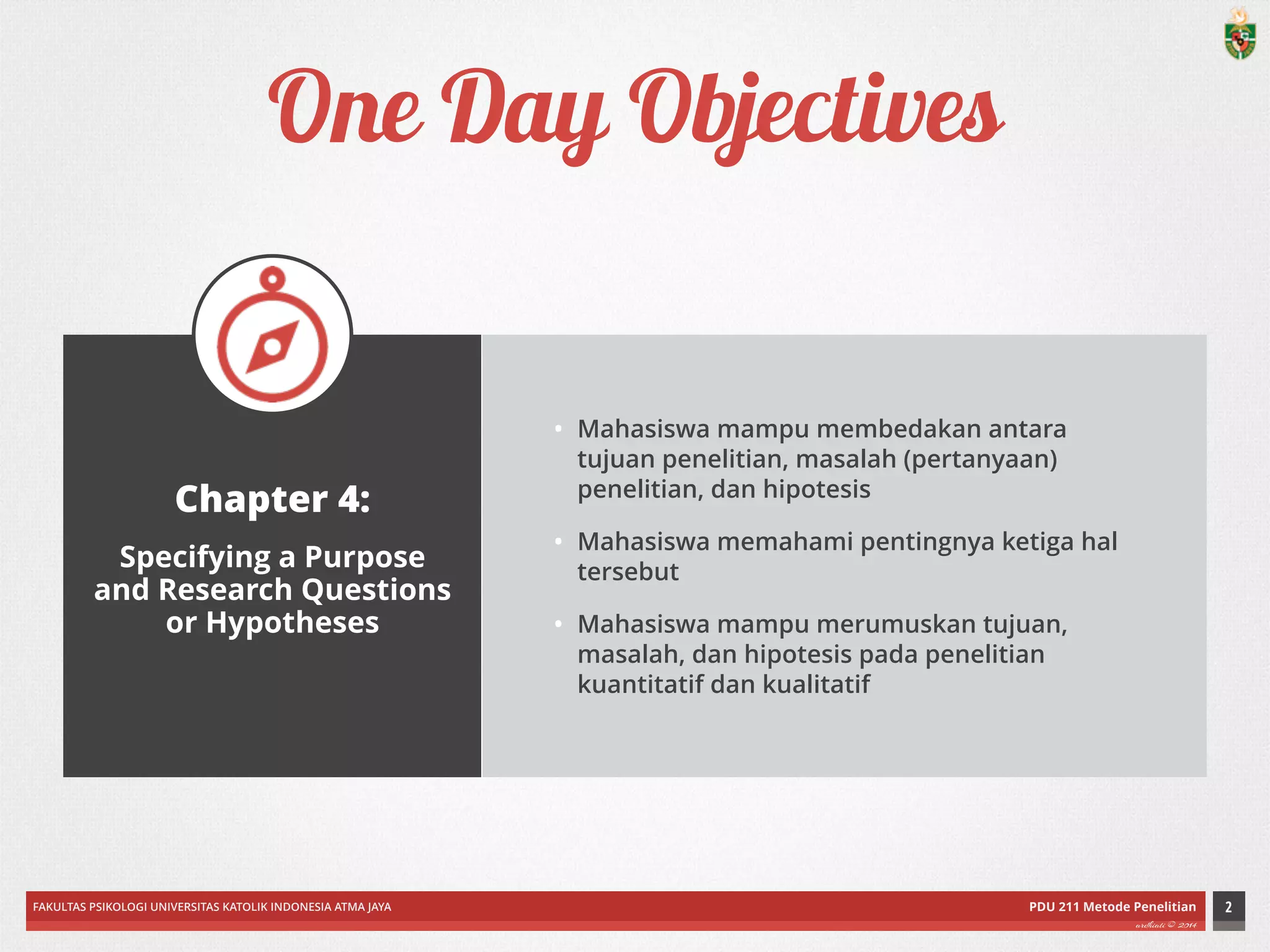 PDU 211 Research Methods: Specifying a Purpose and Research Questions ...