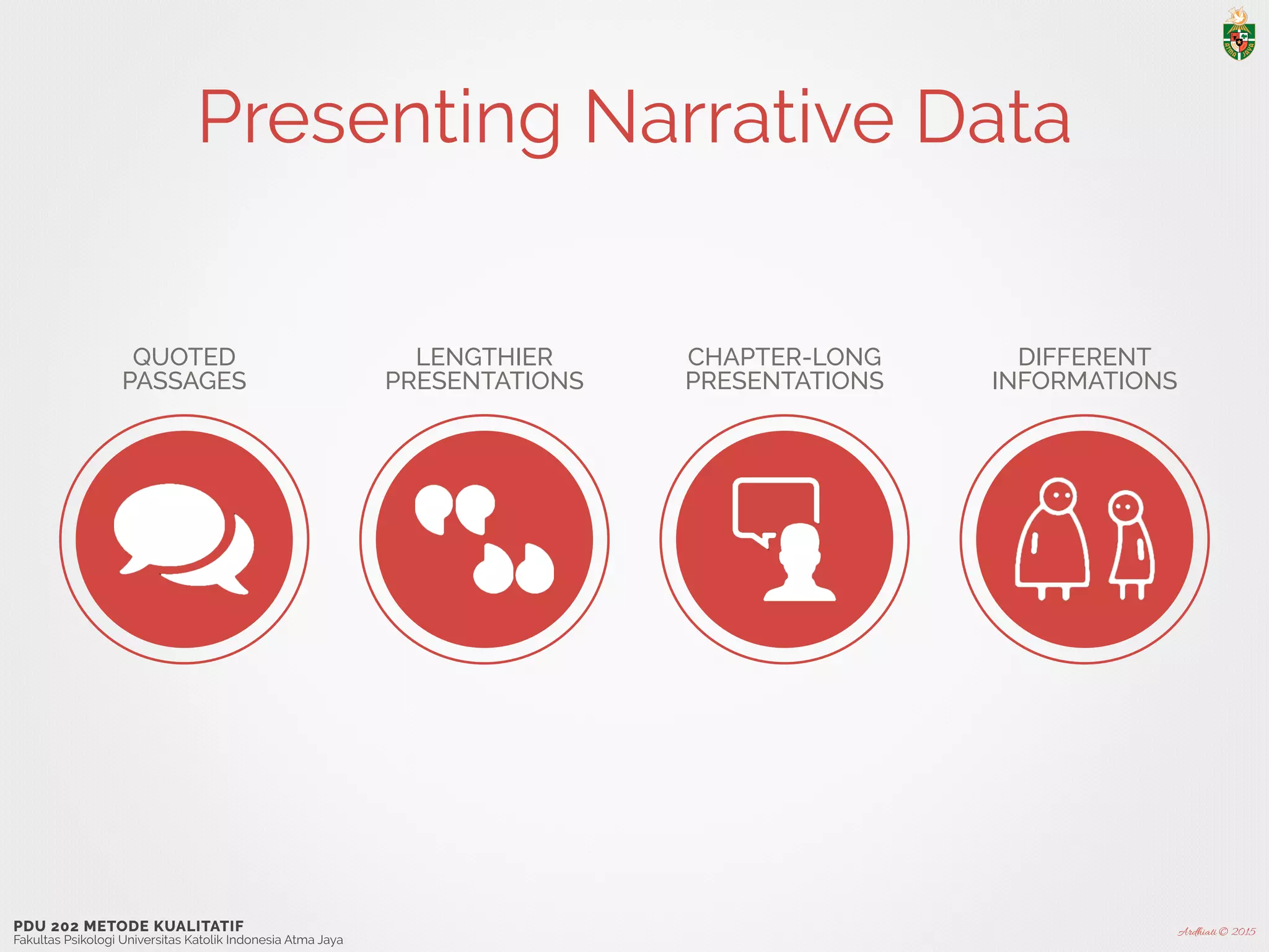 PDU 202 Qualitative Research Method: Presenting Qualitative Data | PPT